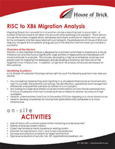 Oracle RISC to x86 Migration Analysis - House of Brick